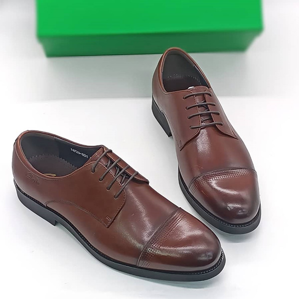Clarks Men Brown Solid Leather Formal Derbys - Sabatu